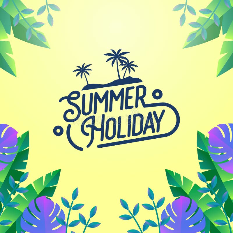 Summer holiday art design stock vector. Illustration of paradise ...