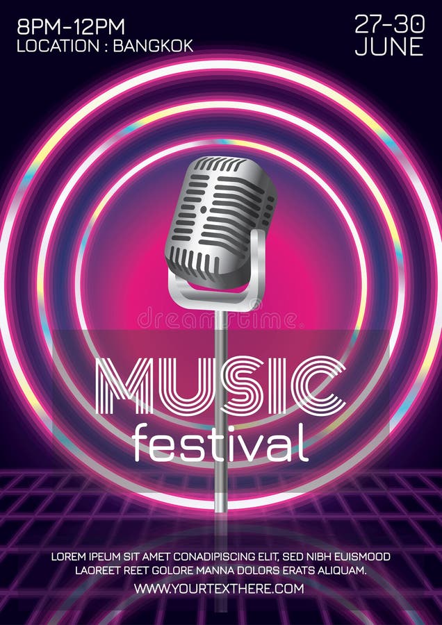Singing Battle Vector Music Festival Poster for Party Stock Vector ...