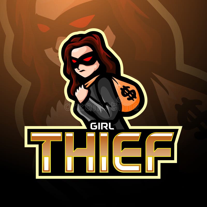 Thief Esport Logo Mascot Design Stock Vector - Illustration of cartoon ...