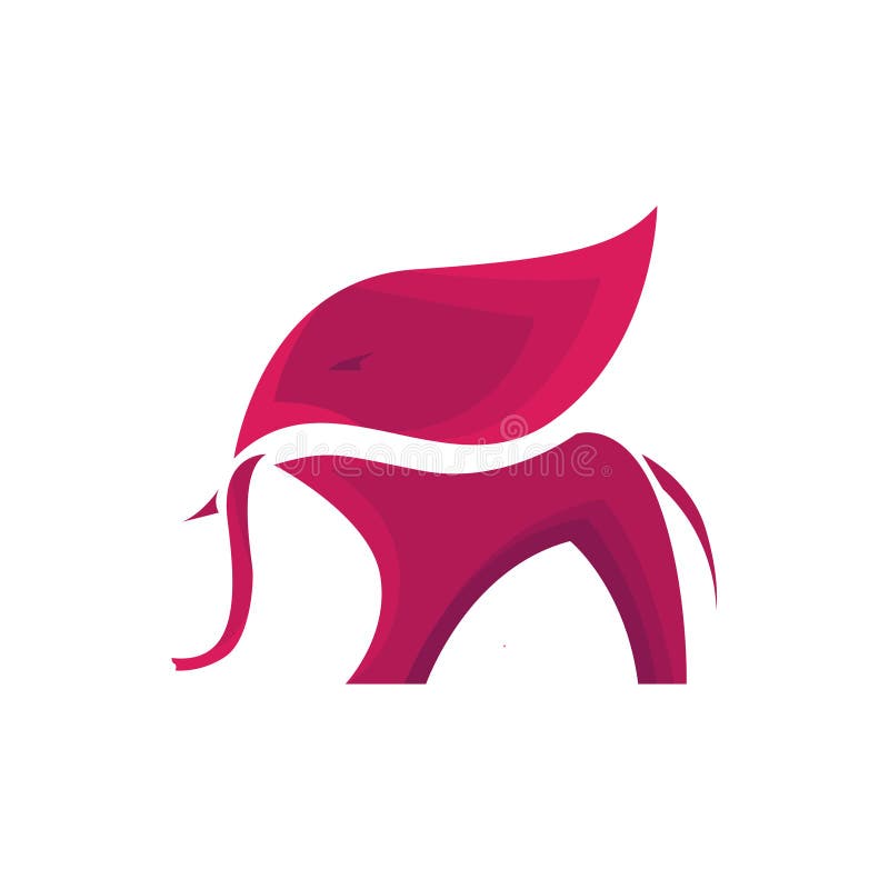 Elephant Silhouette Design Concept Illustration Vector Template ...