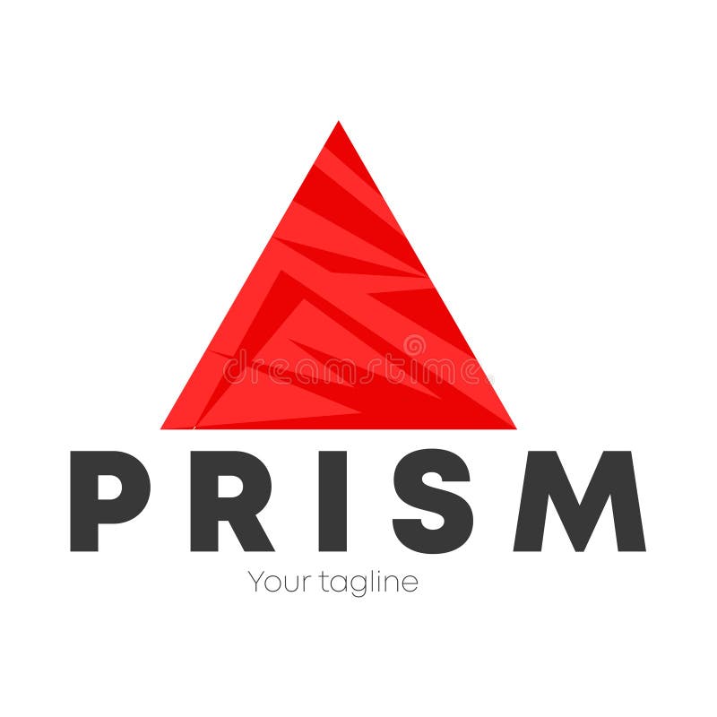 Red Prism Triangle a Logo Design Vector Stock Vector - Illustration of ...