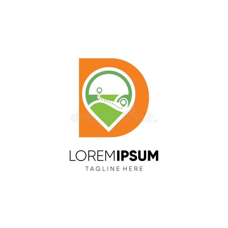 Letter D Map Location Logo Design Vector Icon Graphic Stock Vector ...