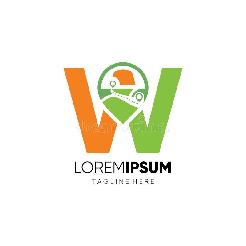 Letter W Map Location Logo Design Vector Icon Graphic Stock Vector ...