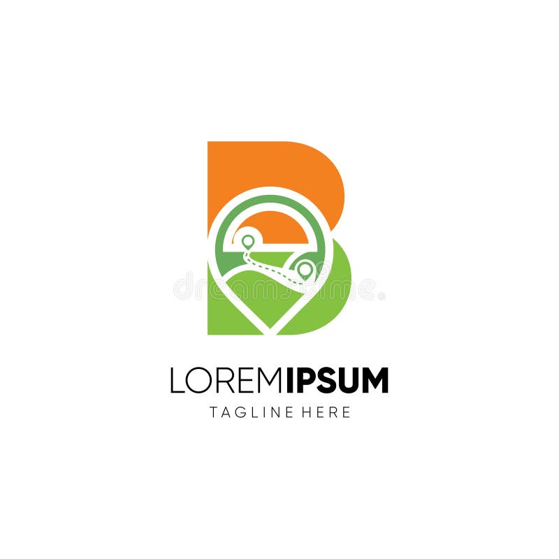 Letter B Map Location Logo Design Vector Icon Graphic Stock Vector ...