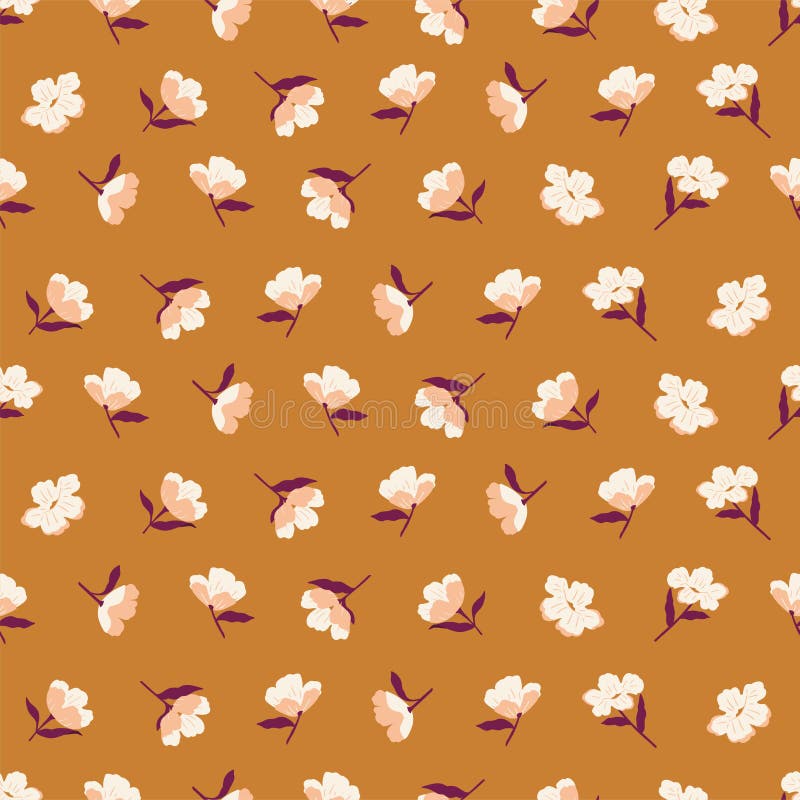 Vector Small Flower Illustration Seamless Repeat Pattern Stock Vector ...