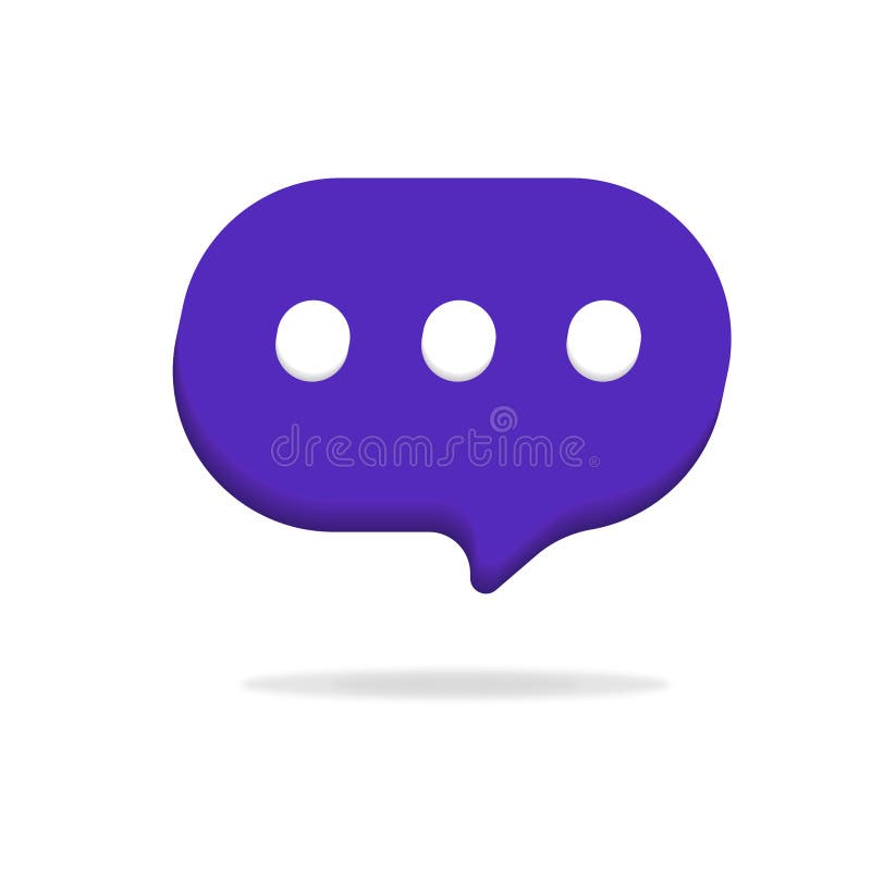 Icon Comment 3d Illustration Chat Stock Vector - Illustration of ...