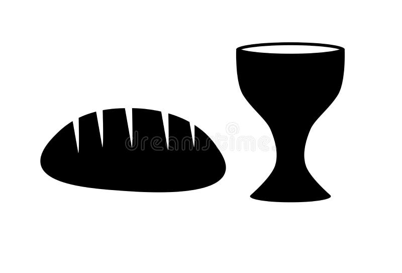 Holy Supper Icons. Bread and Wine As from the Last Supper of Jesus with ...