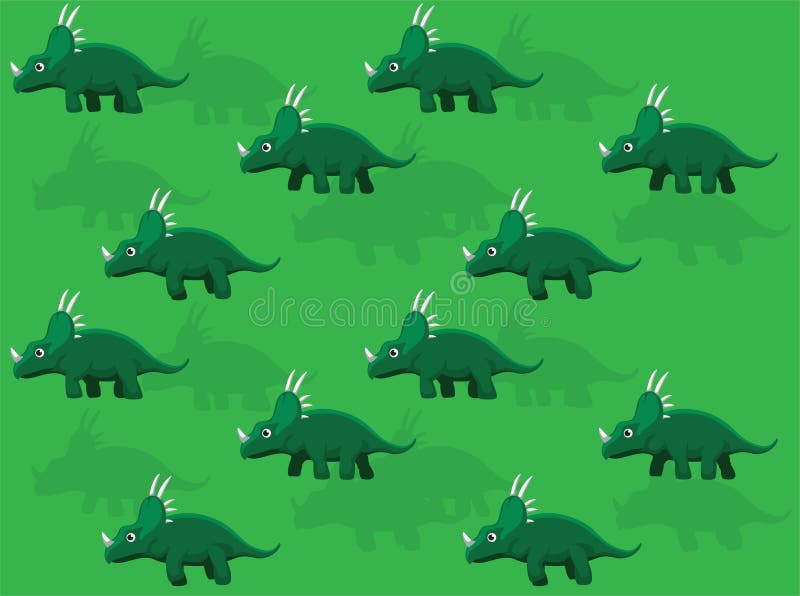 Dinosaur Styracosaurus Cartoon Seamless Wallpaper Background Stock ...