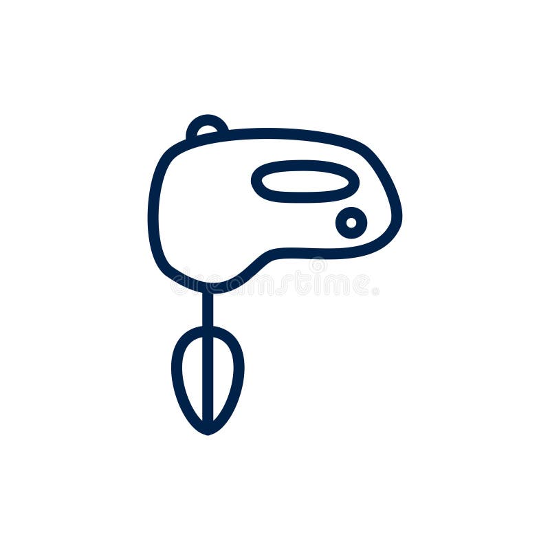 Kitchen Mixer Icon Logo Vector Design Illustration, Isolated on White ...