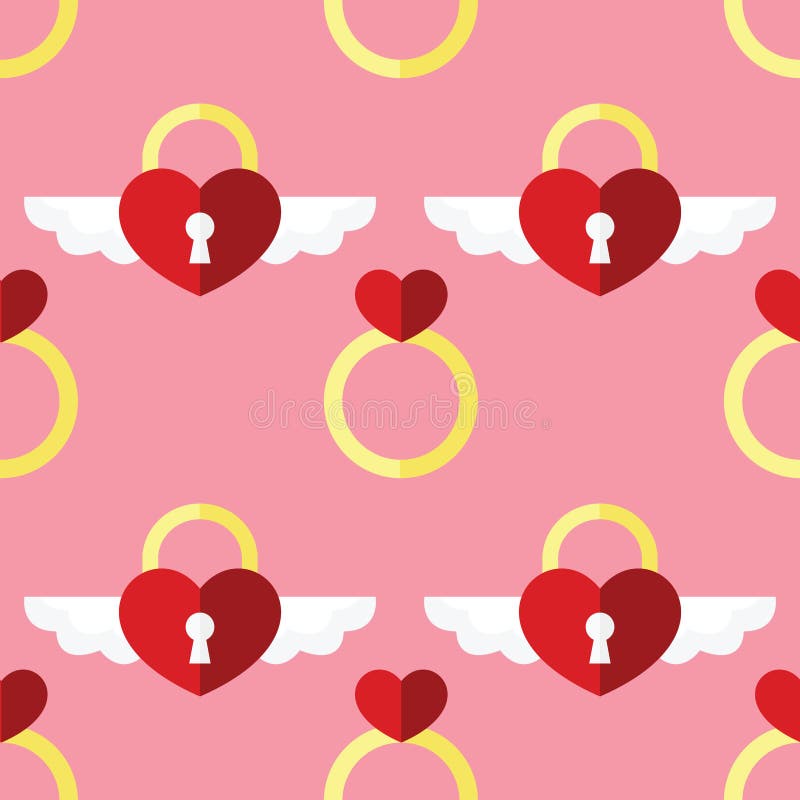 Valentine seamless pattern stock vector. Illustration of couple - 233678555