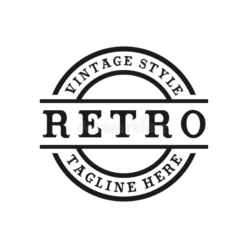 Vintage Retro Rustic, Label Stamp Logo Design Vector Stock Illustration ...