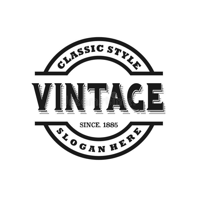 Vintage Retro Rustic, Label Stamp Logo Design Vector Stock Illustration ...