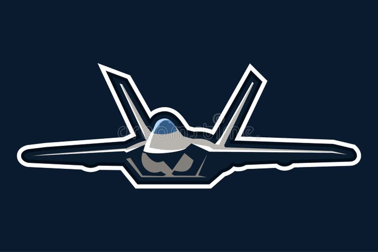 American Cold War Stealth Fighter Plane Vector Illustration. Stock ...