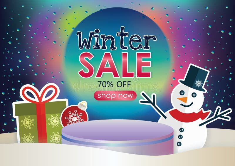 Winter Season Sale Special Offer Sale Stock Vector - Illustration of ...