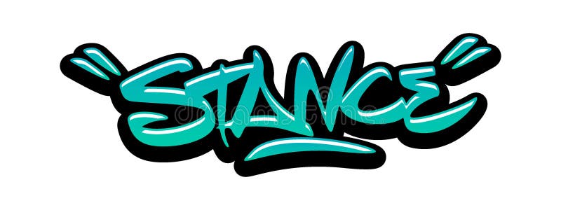 Stance Hand Drawn Vector Lettering. Stock Vector - Illustration of icon ...