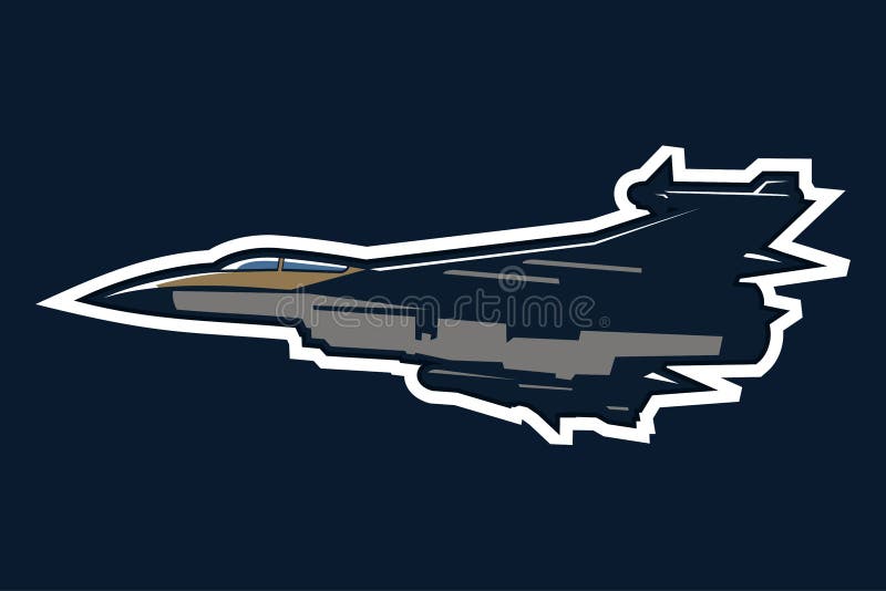 American Cold War Stealth Fighter Plane Vector Illustration. Stock ...