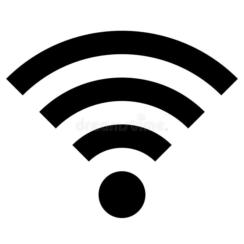 Wifi Wireless Internet Signal Flat Icon. Representation of an Internet ...