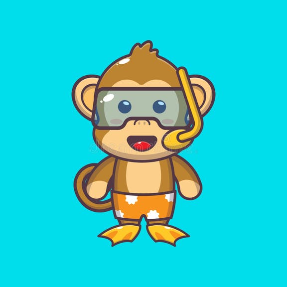 Monkey Diving Stock Illustrations – 207 Monkey Diving Stock ...