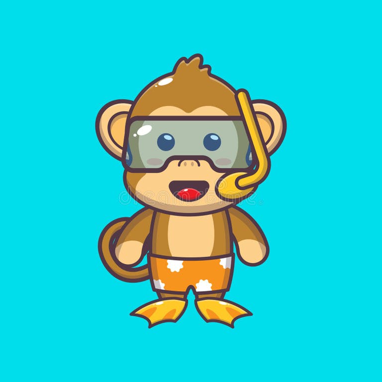 Monkey Diving Stock Illustrations – 207 Monkey Diving Stock ...