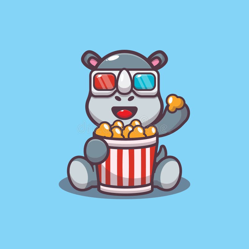 Animal Eating Popcorn Stock Illustrations – 358 Animal Eating Popcorn ...