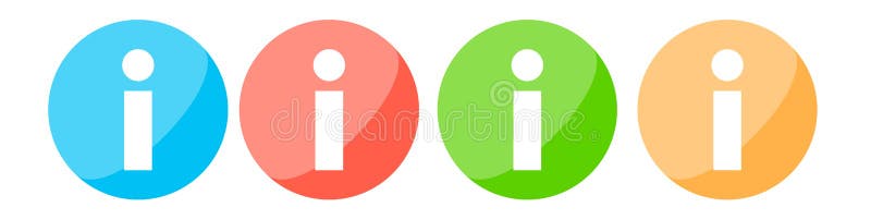 A Set of Colorful Information Mark Icons. - Vector. Stock Vector ...