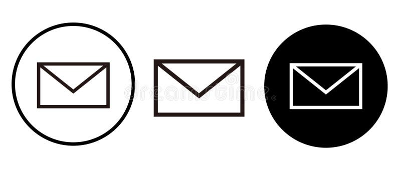 Mail Icon Set. Flat and Rounded Icons. Stock Vector - Illustration of correspondence, mail ...