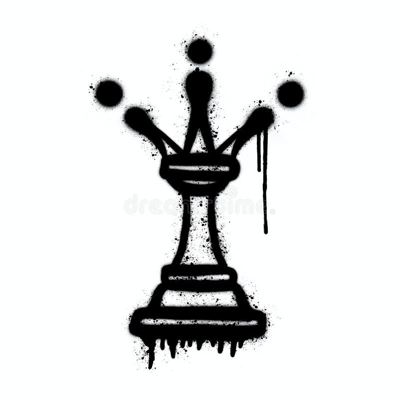 Graffiti Chess King Figure. Stock Vector - Illustration of symbol, game ...