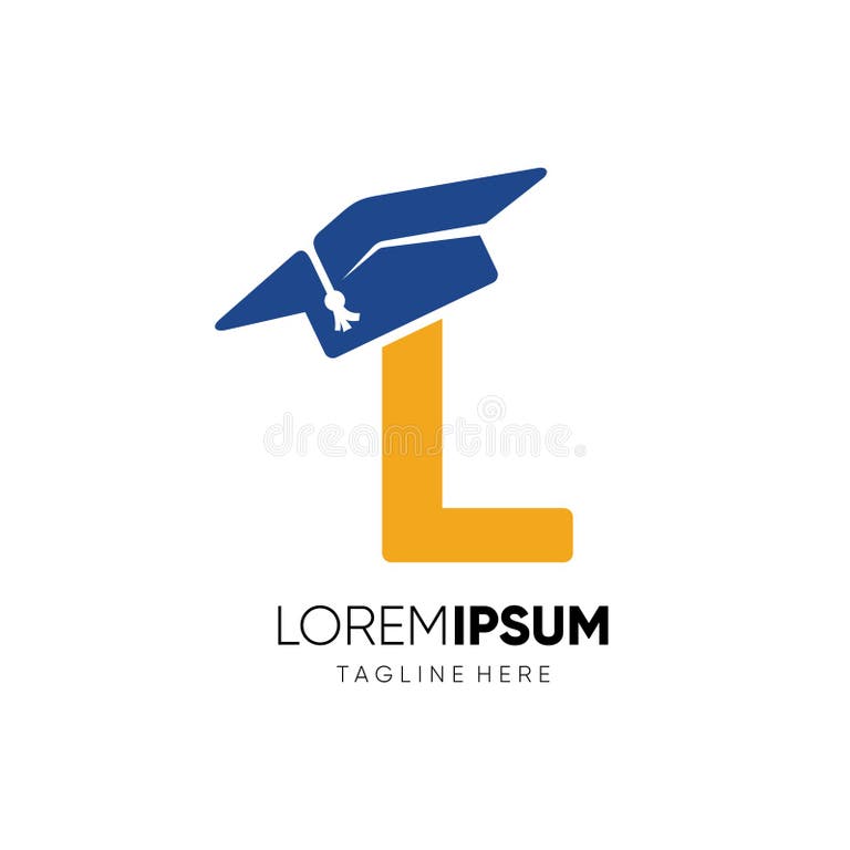 Letter L Graduation Hat Education Logo Design Vector Icon Graphic Stock ...