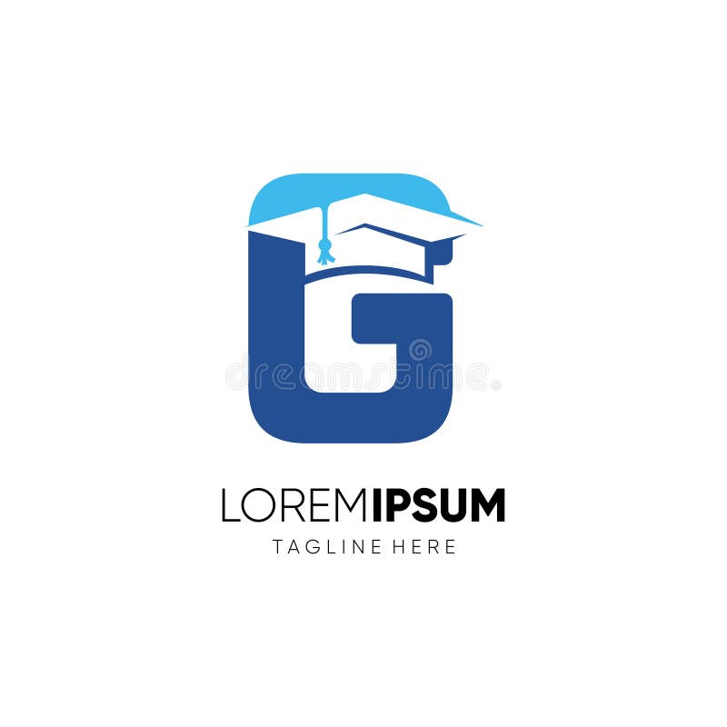 Letter G Graduation Hat Education Logo Design Vector Icon Graphic Stock ...