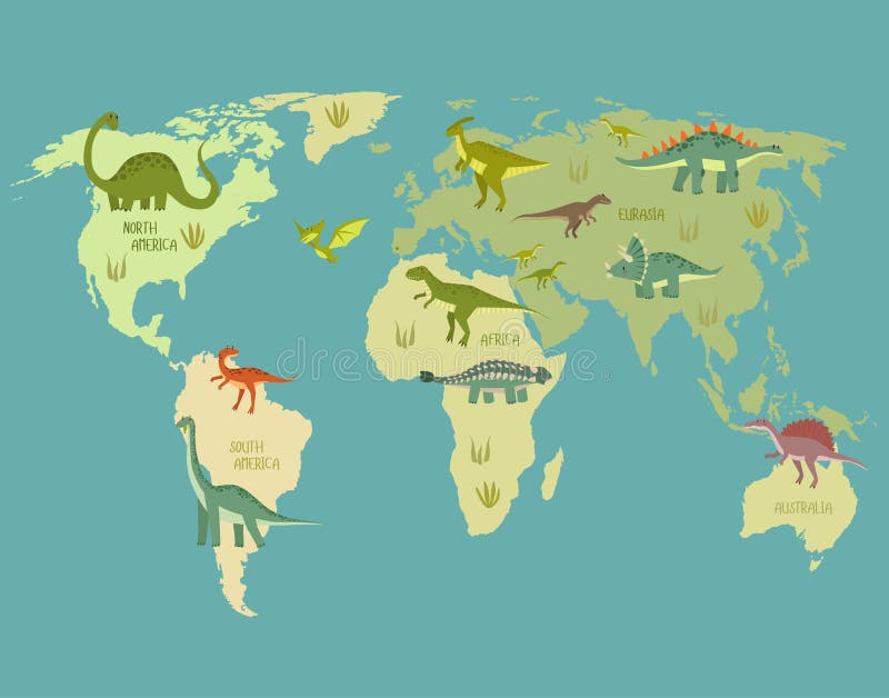 Dinosaurs Map Stock Illustrations – 92 Dinosaurs Map Stock ...