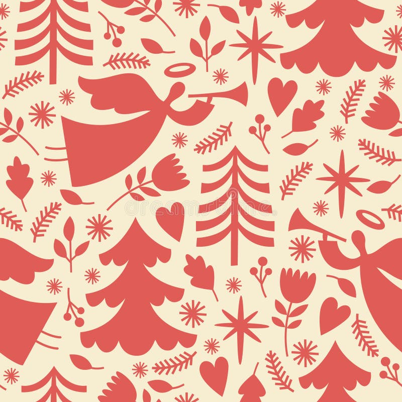 Christmas Seamless Pattern. Stock Vector - Illustration of ...