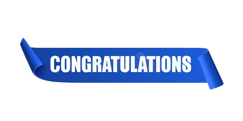 Congratulations Ribbon. Congratulations Isolated Band Sign ...