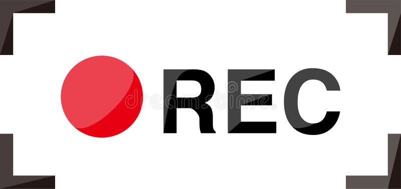 Recording Sign Icon. Red Logo Camera Video Recording Symbol. Vector ...