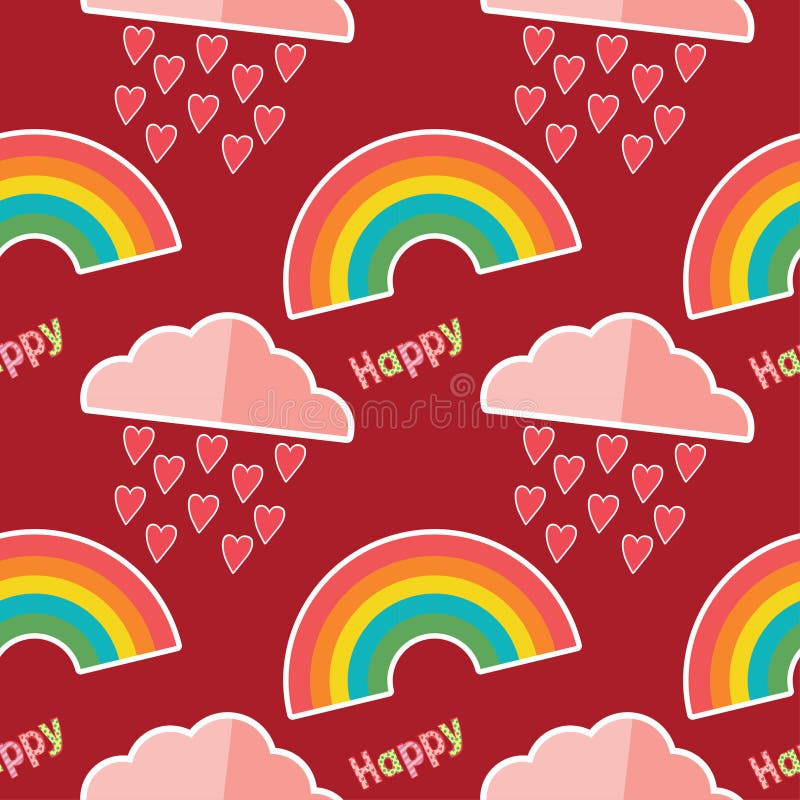 Valentine S Day Cute Things Seamless Pattern Stock Vector ...