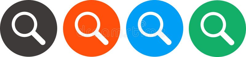 A Set of Round Search Icons. Colorful Vector Image. Stock Vector ...