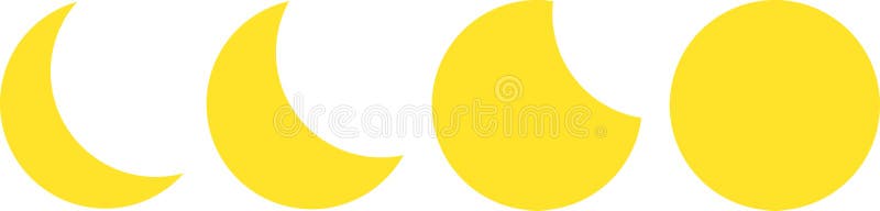 The Process of the Phases of the Moon. Stock Vector - Illustration of ...