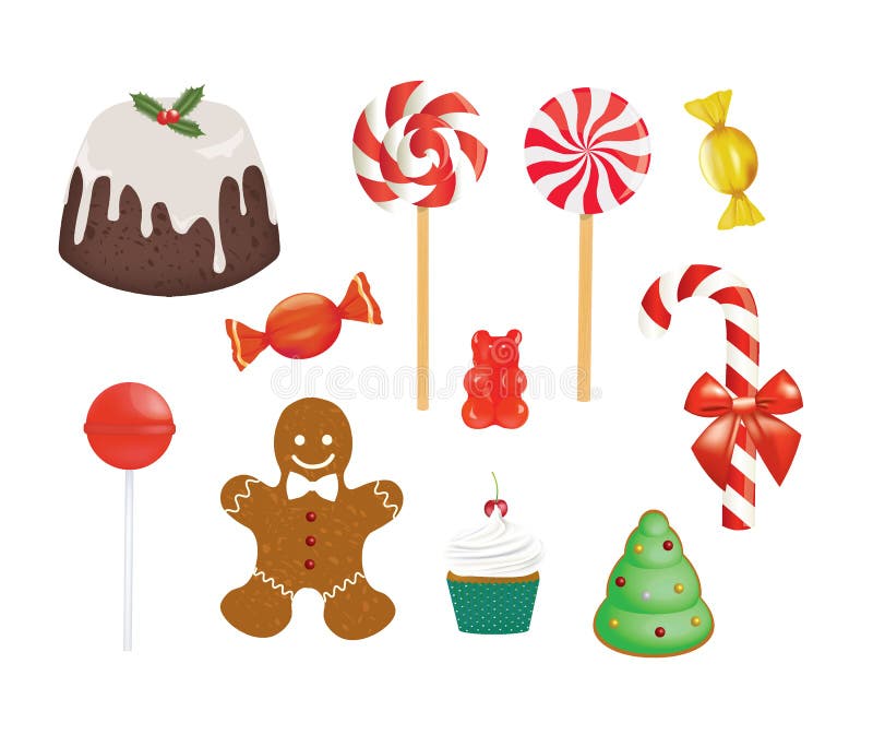 Various sweets set stock vector. Illustration of decoration - 234889285