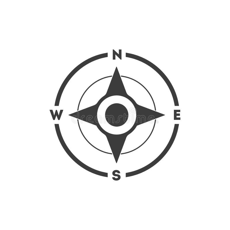 Vector Icon of Compas. Logo Flat. Vector Illustration Stock Vector ...