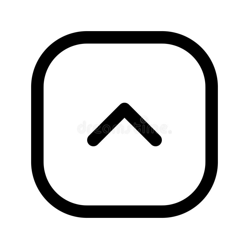 Up Arrow 1 Outline Style Icon Stock Vector - Illustration of previous ...