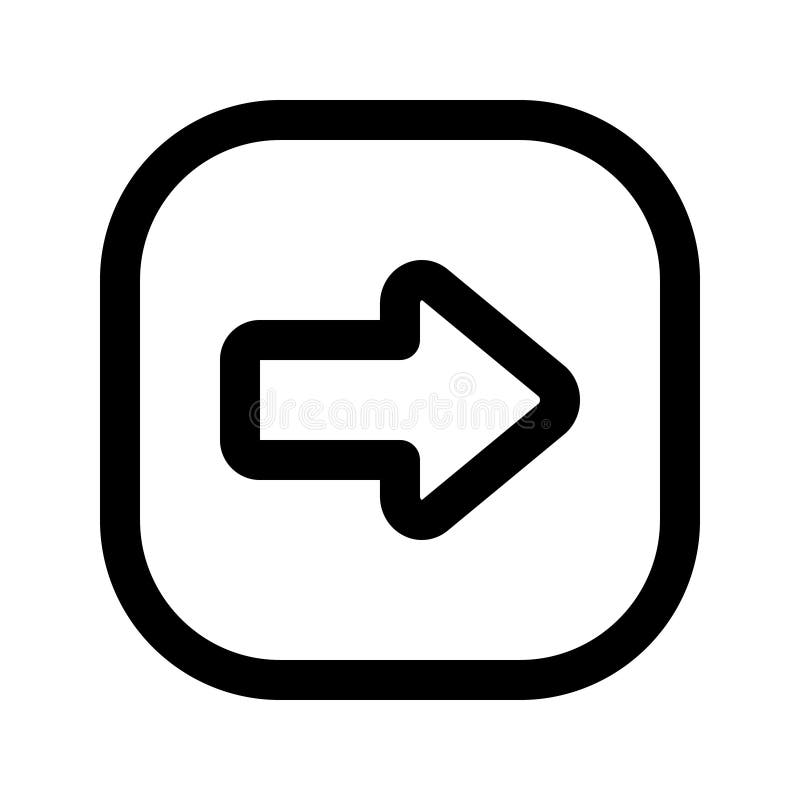Right Arrow 4 Outline Style Icon Stock Vector - Illustration of ...