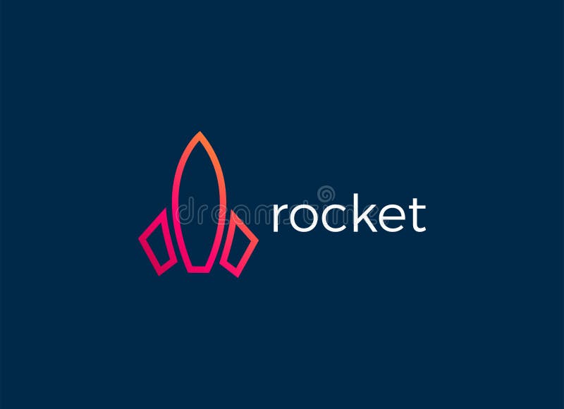 Minimalist and Modern Rocket Booster Logo Designs Inspiration. Stock ...