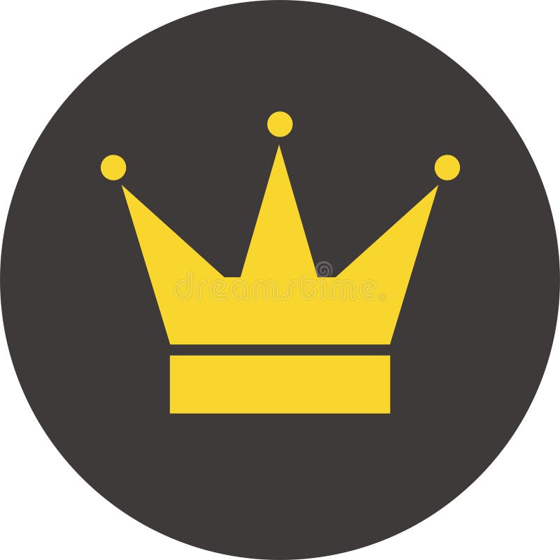 Ranking Icons. Golden Crown. Round Vectors. Stock Vector - Illustration ...