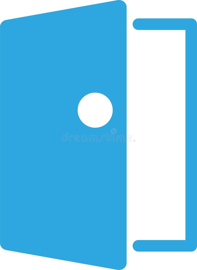 Door icon in blue. Vector. stock vector. Illustration of blue - 234983176