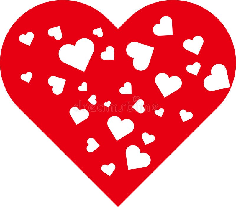 A Heart Mark with a Heart Inside a Heart Mark. Stock Vector ...