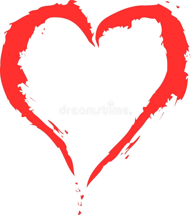 Stylish Heart Icon in Red. Vector Simple Icon. Stock Vector ...