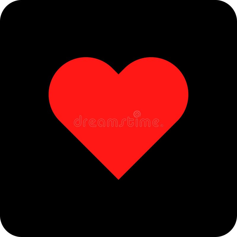 Heart Mark Icon. Simple Vector. Stock Vector - Illustration of simple ...