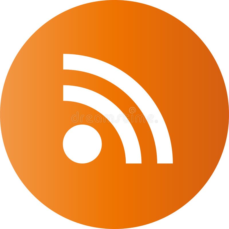 RSS Icon in Orange. Buttons about RSS Readers. Stock Vector ...