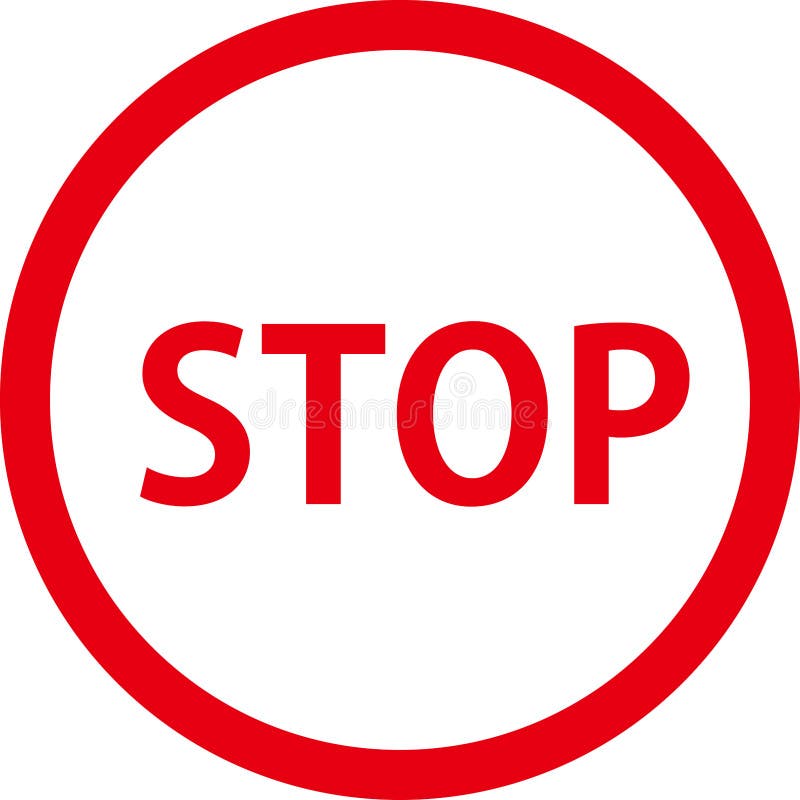 Simple Stop Mark Icon. Vector. Stock Vector - Illustration of ...