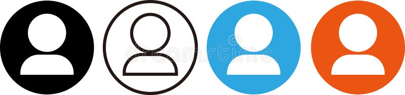 Colorful User Icons Set . User Symbol. Vector Illustration. Stock ...