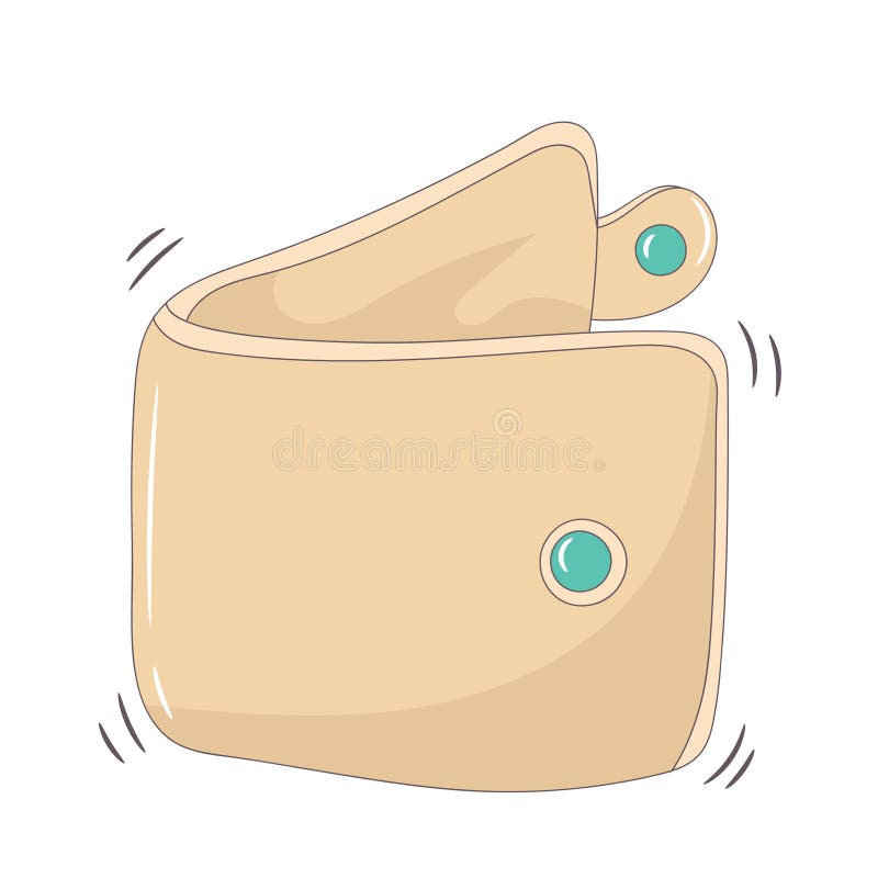 Empty Wallet, Simple Black and White Vector Illustration Stock Vector ...